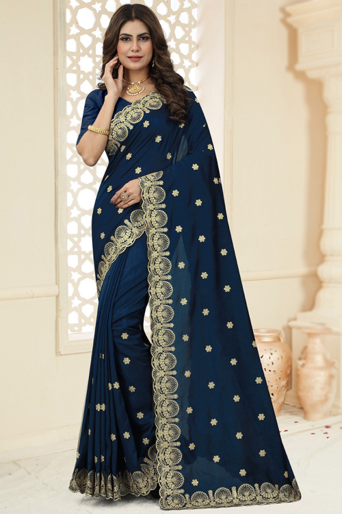 Shop Blue Saree Online at Best Price @AndaazFashion.com