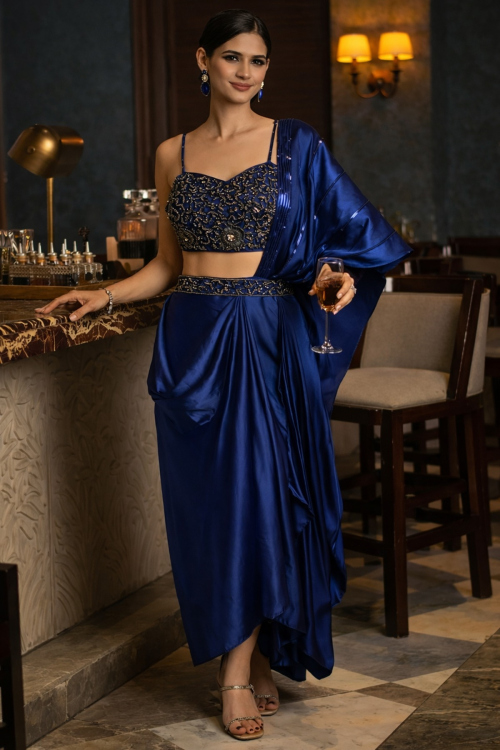Cocktail Sarees USA | Trendy Cocktail Party Sarees – Andaaz Fashion