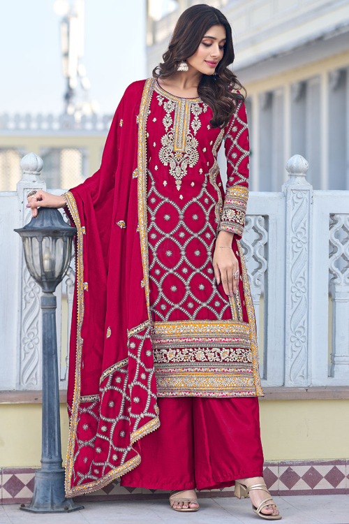 Buy Red Salwar Kameez & Red Suits Online USA | Andaaz Fashion