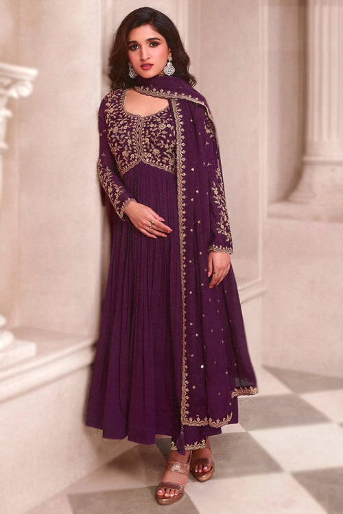 Maroon Anarkali Dresses & Gowns - Shop Maroon Anarkali Suits, Kurtas ...