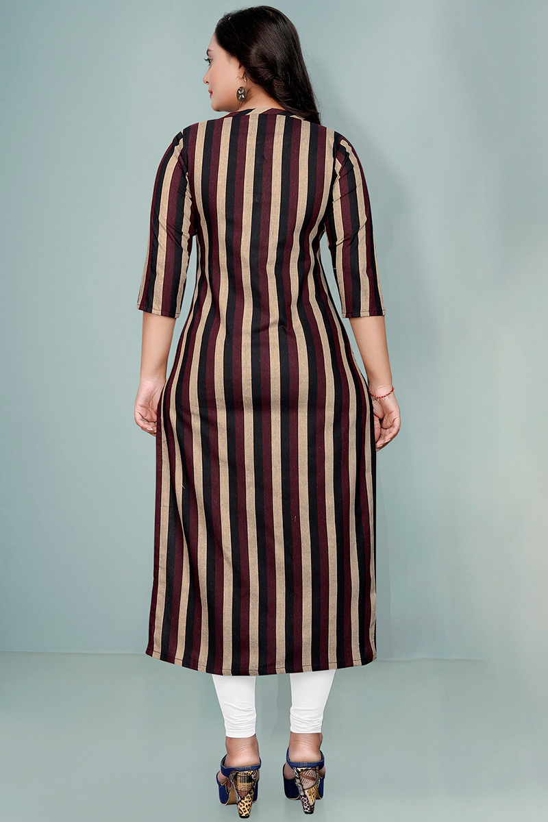Buy Gorgeous Multi Color Cotton Kurti LKV002208