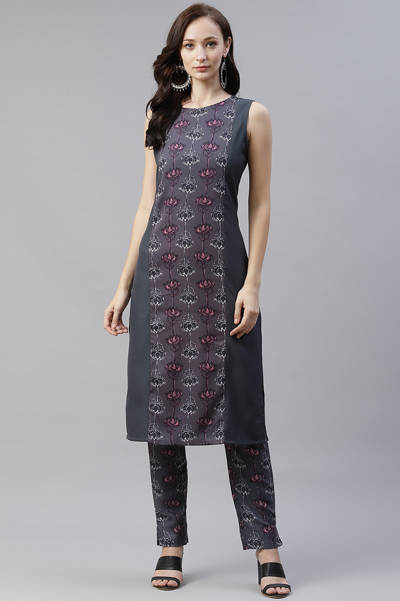 Buy Rayon Dark Grey Kurti LKV00629