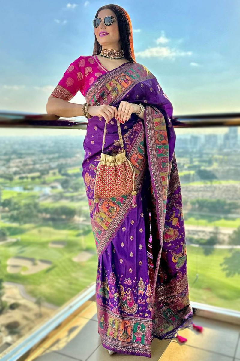 Meena Saree Graceful Sequins Saree – MEENA BAZAAR CANADA