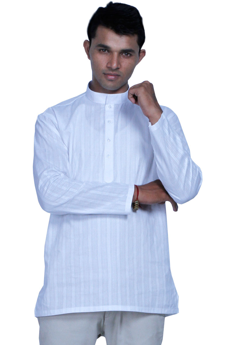 Latest White Pure Cotton mens jippas - 5116