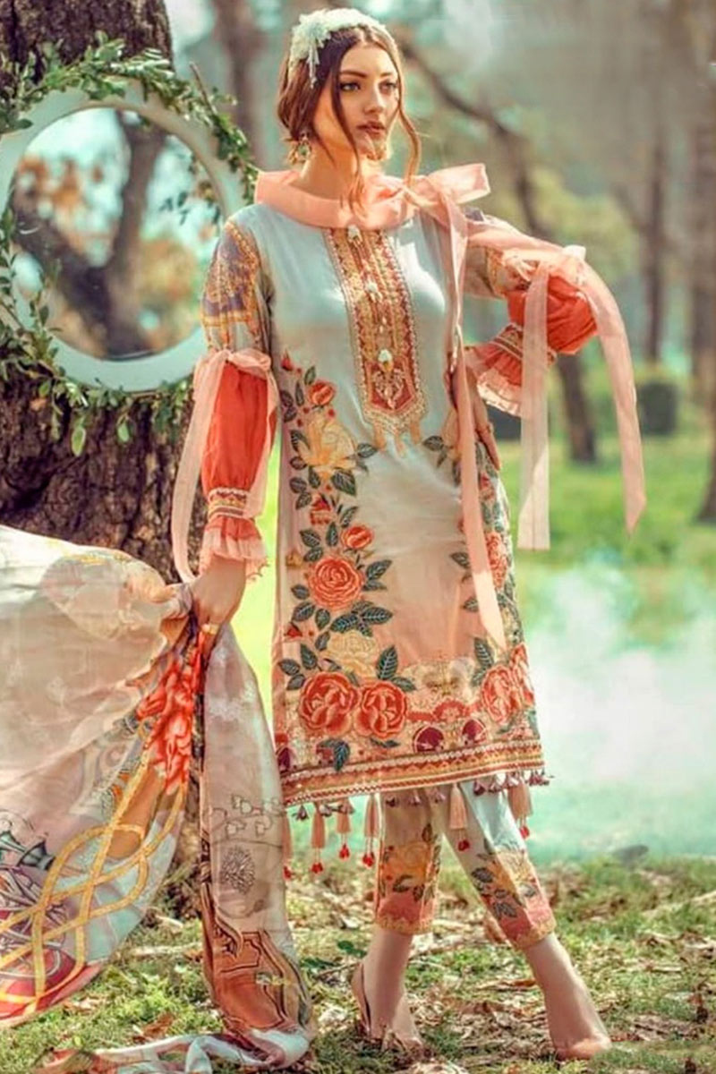 Festival Multi Color Trouser Suit with Resham Work LSTV07592