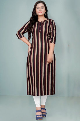 Buy Gorgeous Multi Color Cotton Kurti LKV002208
