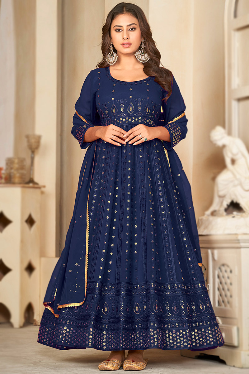 Buy Blue Anarkali Dresses Online - Shop Elegant Styles at Andaaz ...
