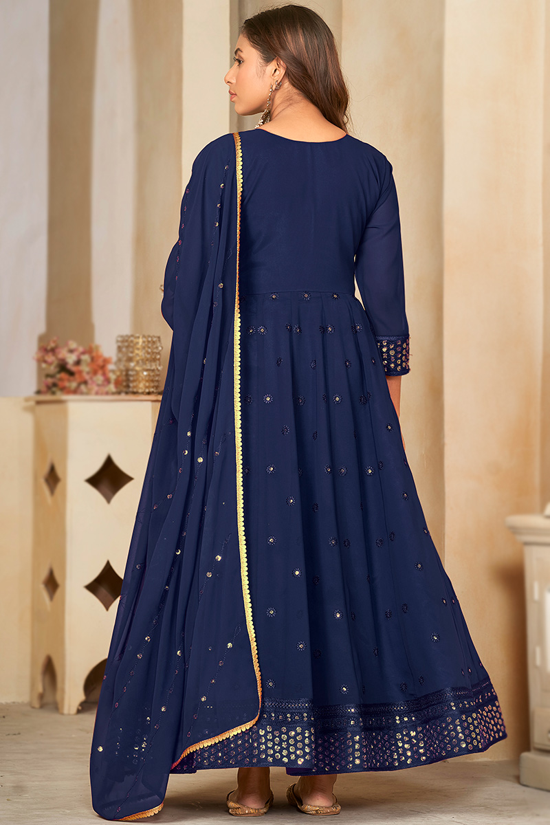 Buy Blue Anarkali Dresses Online - Shop Elegant Styles at Andaaz ...